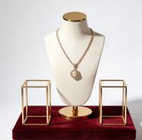 China Double-Tier Metal Mesh Jewelry Stand | Industrial Style for Earrings & Necklaces for sale