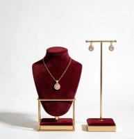 China Double-Tier Metal Mesh Jewelry Stand | Industrial Style for Earrings & Necklaces for sale