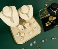 China Elegant Jewelry Display Props, Premium Velvet Necklace Bust Set for Luxury Gemstone Collections for sale