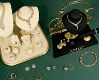 China Elegant Jewelry Display Props, Premium Velvet Necklace Bust Set for Luxury Gemstone Collections for sale