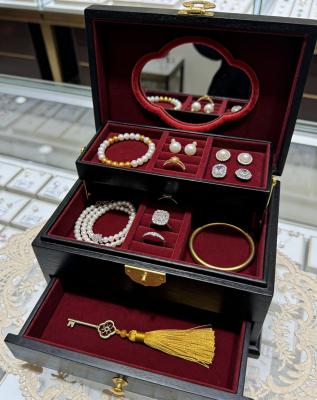 China Elegant Large Capacity Jewelry Case, Mini Portable Design, Anti-Tarnish Soft Lining for sale