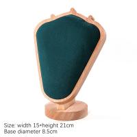 China High-End Portable Walnut Jewelry Necklace Display Rack New Model Counter Stand for Display for sale