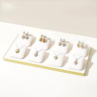 China Luxury PU Leather Earring Shelf High-end DIY Combination Jewelry Display Props for sale
