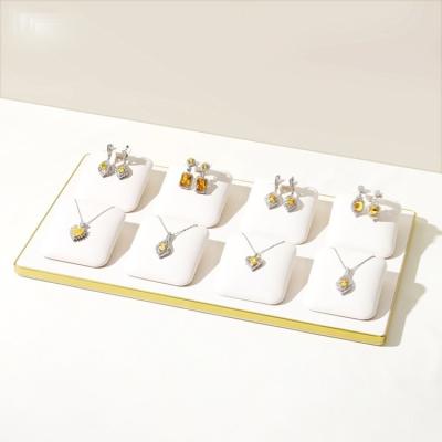 China Luxury PU Leather Earring Shelf High-end DIY Combination Jewelry Display Props for sale