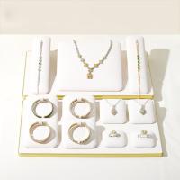 China Luxury PU Leather Earring Shelf High-end DIY Combination Jewelry Display Props for sale