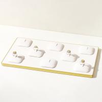 China Luxury PU Leather Earring Shelf High-end DIY Combination Jewelry Display Props for sale