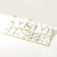 China Luxury PU Leather Earring Shelf High-end DIY Combination Jewelry Display Props for sale