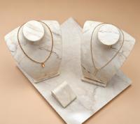 China Custom Modern Marble Jewelry Display Set, Premium Stone Necklace Bust for Fine Jewelry Retail for sale