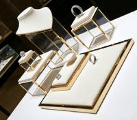 China Custom Modern Luxury Jewelry Display Kit, Premium Metal & Glass Display Props for Fine Jewelry for sale