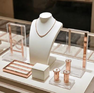 China Custom Minimalist Luxury Jewelry Display Kit, Premium Metal & Acrylic Display Props for Fine Jewelry for sale