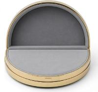 China Luxury Semicircle Multi-Tier Ring Display Tray, High-End Velvet Jewelry Display Holder for Ring & Earring for sale