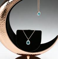 China Elegant Moon-Shaped Jewelry Tree Stand with Velvet Luxury Jewelry Organizer for High-End Necklace & Earring for sale