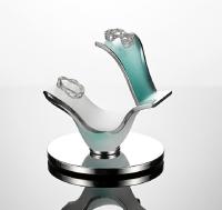 China Custom Modern Rotating Jewelry Display Case, Premium Metal Frame Display Prop for Luxury Watch & Bangle for sale