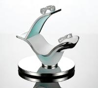 China Custom Modern Rotating Jewelry Display Case, Premium Metal Frame Display Prop for Luxury Watch & Bangle for sale
