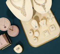 China Museum-Grade Jewelry Display Kit with Custom Velvet Stand Set and Gold Metal Frame for Luxury Retail for sale