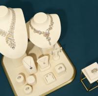 China Elegant Jewelry Display Props Premium Velvet Necklace Bust Set for Luxury Gemstone Collections for sale