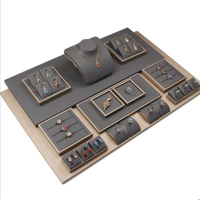 China Matte Grey Jewelry Display Prop Set for Minimalist Jewelry Exhibition for sale