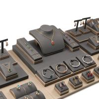 China Matte Grey Jewelry Display Prop Set for Minimalist Jewelry Exhibition for sale