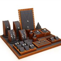 China Brown Wooden Jewelry Display Props for Jewelry Exhibition Showroom for sale