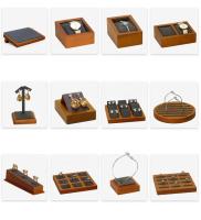 China Brown Wooden Jewelry Display Props for Jewelry Exhibition Showroom for sale
