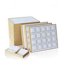 China Grey Leather Jewelry Display Holder for Ring Earring Jewelry Show for sale
