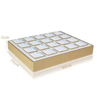 China Grey Leather Jewelry Display Holder for Ring Earring Jewelry Show for sale