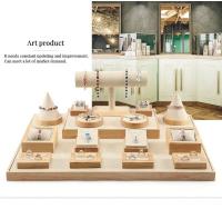 China Wooden Jewelry Display Tray for Jewelry Store Counter Exhibition Display for sale
