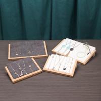 China Beige Velvet Jewelry Display Tray for Jewelry Retail Store Props for sale