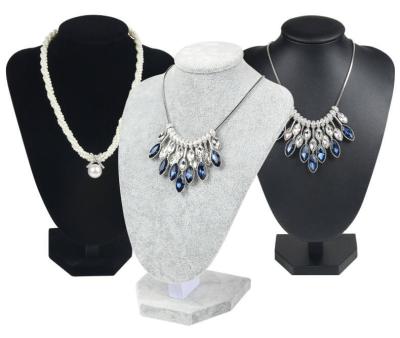 China Wholesale Flannel Lightweight Jewelry Necklace Pendant Chain Rack Stand Bust Multi-Height Options for sale
