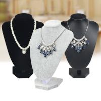 China Wholesale Flannel Lightweight Jewelry Necklace Pendant Chain Rack Stand Bust Multi-Height Options for sale