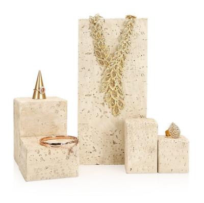 China Limestone Earthy Merchandising Bracelet Jewelry Display showcase Stand Tray for Retail Shop for sale
