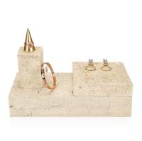 China Limestone Earthy Merchandising Bracelet Jewelry Display showcase Stand Tray for Retail Shop for sale
