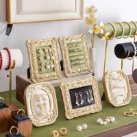 China Luxury Wooden Jewelry Display Tray With Leather Surface for sale