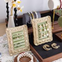 China Luxury Wooden Jewelry Display Tray With Leather Surface for sale