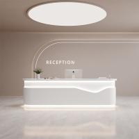 China Luxury Solid Wood Reception Desk with Marble Top for Jewelry Store Interior for sale