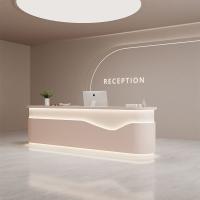 China Luxury Solid Wood Reception Desk with Marble Top for Jewelry Store Interior for sale