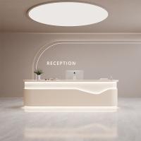 China Luxury Solid Wood Reception Desk with Marble Top for Jewelry Store Interior for sale
