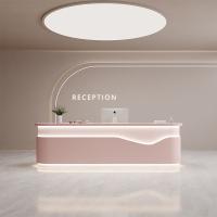 China Luxury Solid Wood Reception Desk with Marble Top for Jewelry Store Interior for sale