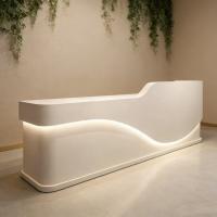 China Stylish Wooden Front Desk with Marble Top for Jewelry Retail Shop for sale