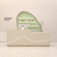 China Solid Wood Reception Desk with Marble Top & Storage for Jewelry Shop for sale