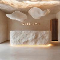 China High End Wooden Reception Desk with Marble Top for Jewelry Boutique for sale