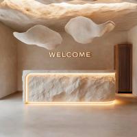 China High End Wooden Reception Desk with Marble Top for Jewelry Boutique for sale