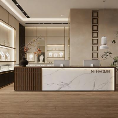 China Wooden Jewelry Cabinet Showcase Luxury Jewelry Display Counter for Jewellery Showroom for sale