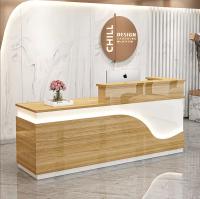 China Premium Solid Wood Service Desk with LED Ambient Light for Jewelry Store for sale