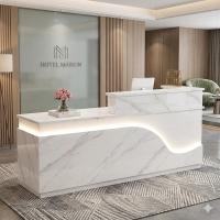 China Premium Solid Wood Service Desk with LED Ambient Light for Jewelry Store for sale