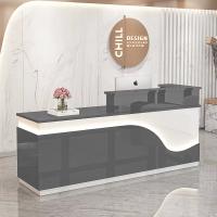 China Premium Solid Wood Service Desk with LED Ambient Light for Jewelry Store for sale