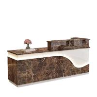 China Premium Solid Wood Service Desk with LED Ambient Light for Jewelry Store for sale