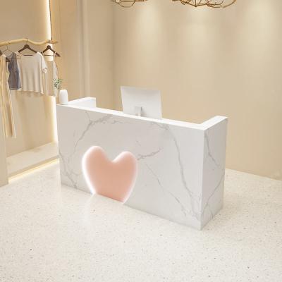 China Luxury Wood Checkout Counter with Built-in LED Lights for Jewelry Store for sale