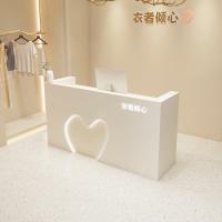China Luxury Wood Checkout Counter with Built-in LED Lights for Jewelry Store for sale