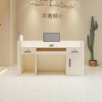 China Luxury Wood Checkout Counter with Built-in LED Lights for Jewelry Store for sale
